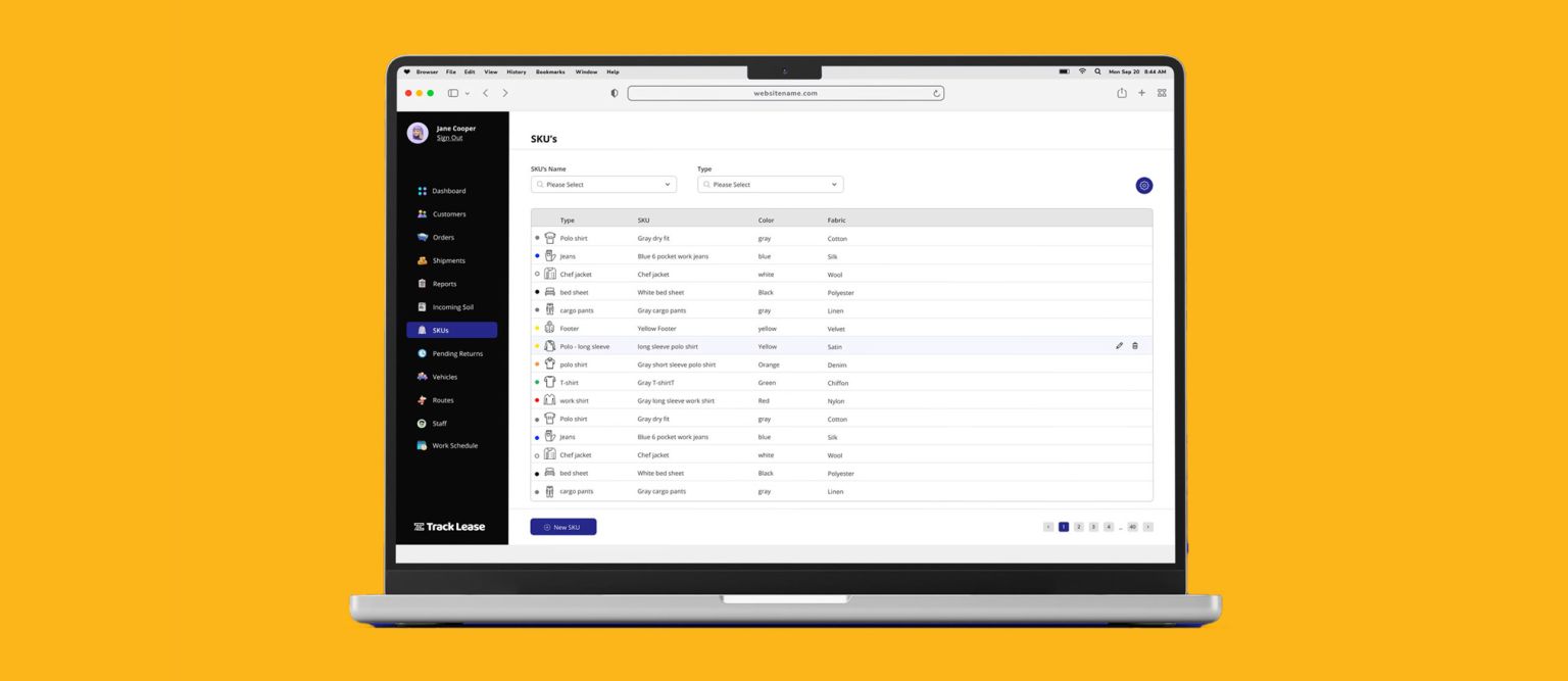Track Lease – Blender UI UX – Design Agency